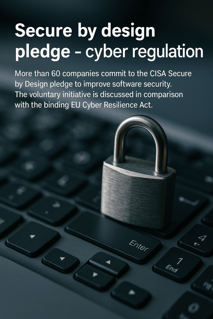 Secure by design pledge - cyber regulation - Secuvi